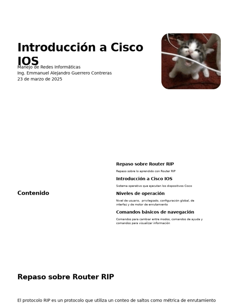 MRDE 20250324 CiscoIOS | PDF | Enrutador (Computación) | Protocolos de capa de red
