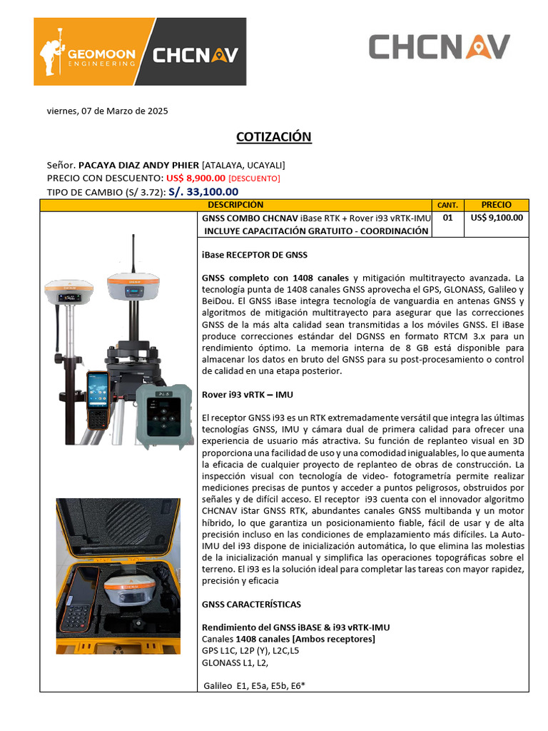 GNSS CHCNAV iBASE - I93 - COMBO - DIAZ | PDF | Sistema de ...