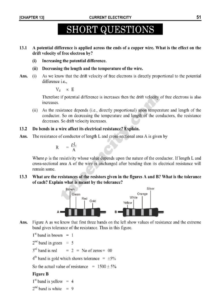 2nd Year Phy SQs Ch-2 | PDF