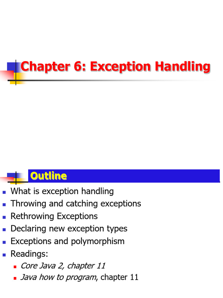 Part 06 - Exception Handling_2025 | PDF | Object Oriented Programming | Programming Paradigms