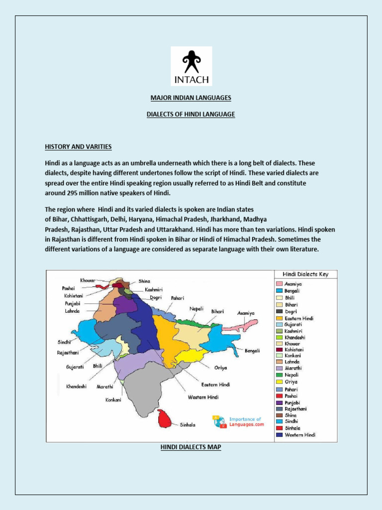 Hindi Language and Its Dialects | PDF | Language Varieties And Styles ...