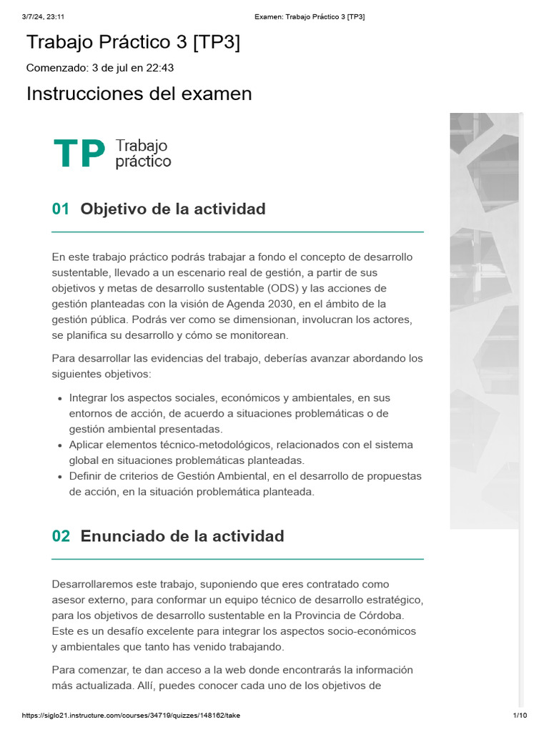 TP3 Gestion Ambiental 83.33% | PDF | Sustentabilidad | Desarrollo sostenible
