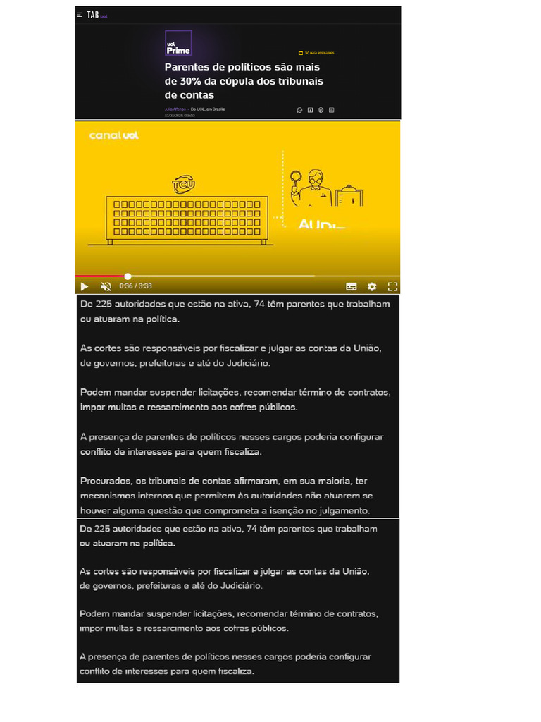 Reportagem UOL principal | PDF