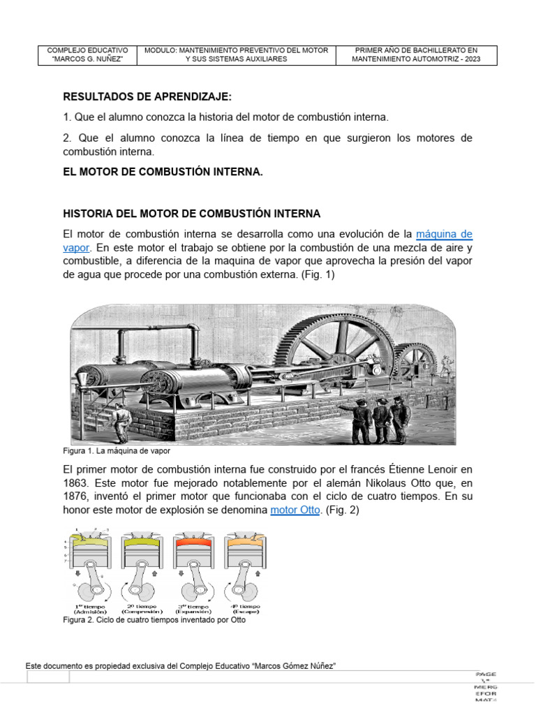 El Motor de Combustion Interna | PDF | Motores | Motor de combustión interna