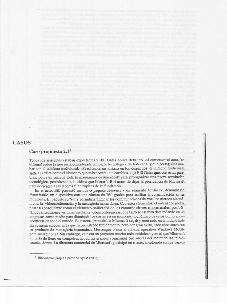 TEMA 1 - Caso Microsoft | PDF