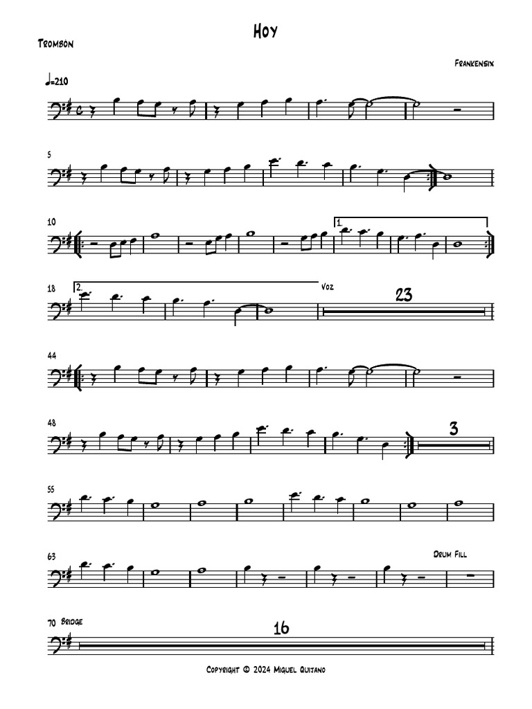 Hoy - Trombón | PDF