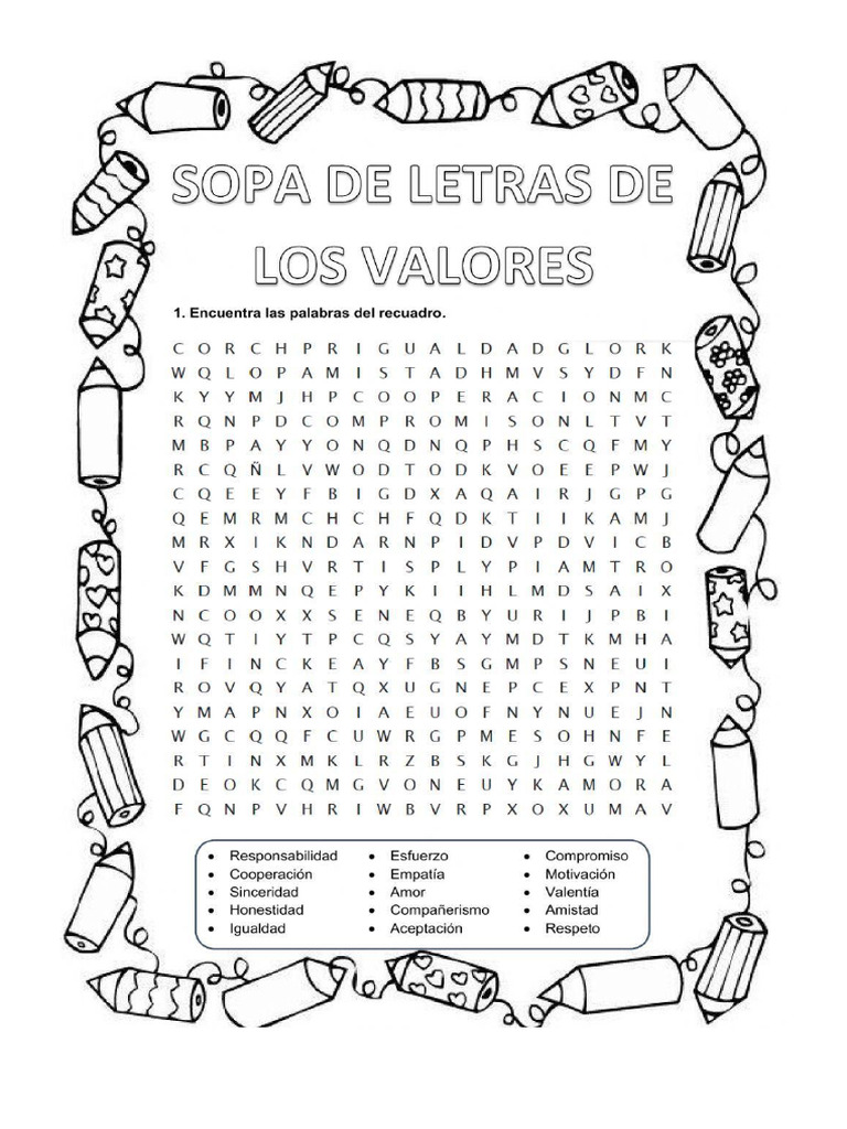 Sopa de Letras Etica | PDF