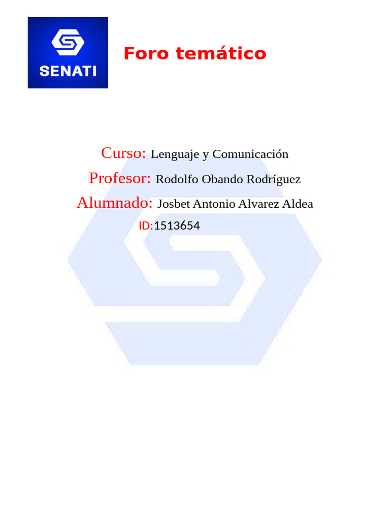 Foro Temático | PDF