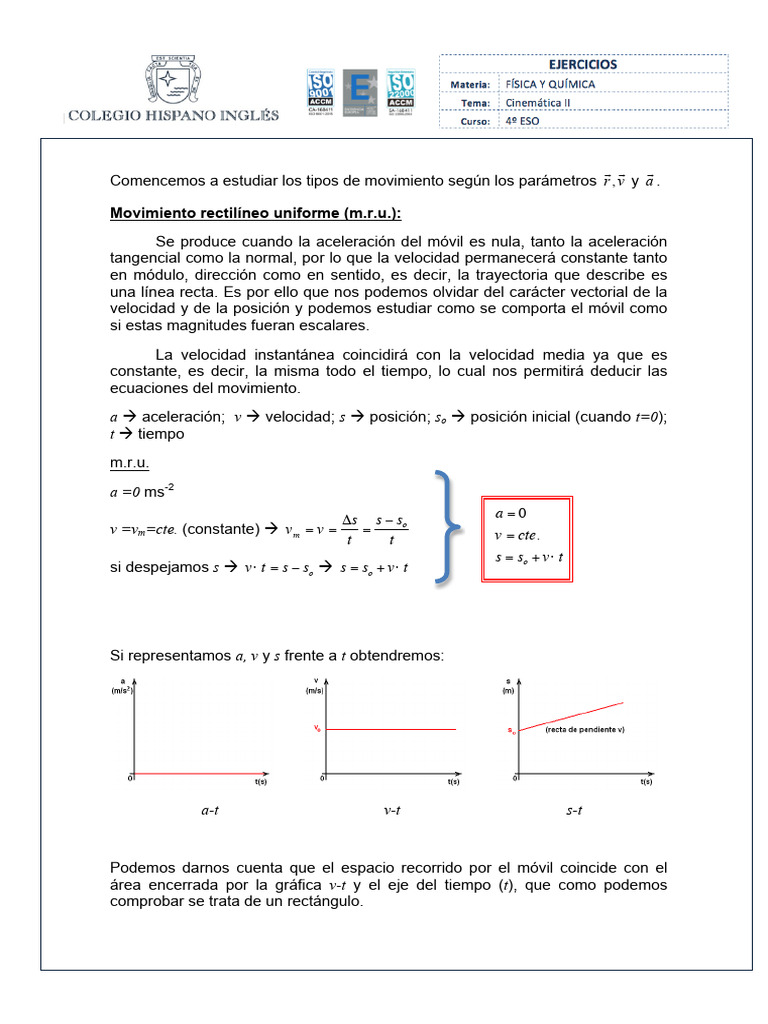 Cinemática II | PDF | Aceleración | Velocidad