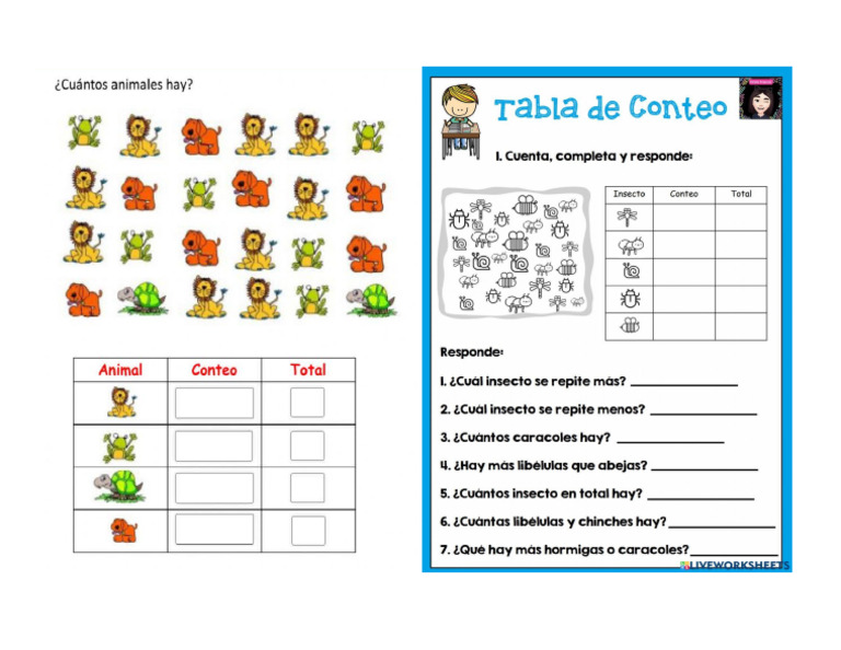Actividad tabla conteo | PDF