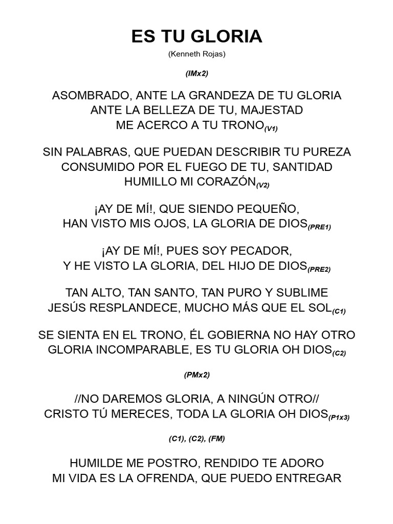 Es Tu Gloria | PDF