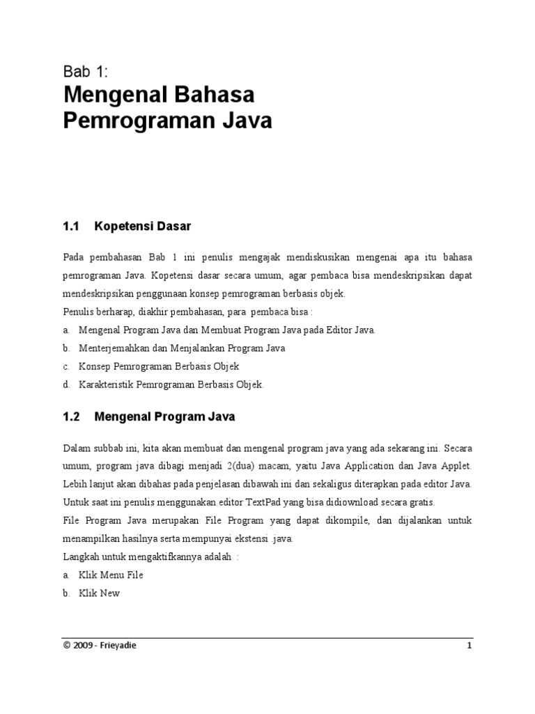 Modul Java Keseluruhan | PDF