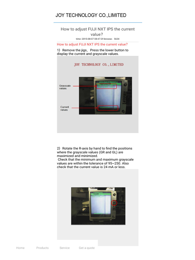 Shenzhen Joy Technology Co., Limited-How To Adjust FUJI NXT IPS The Current Value | PDF ...