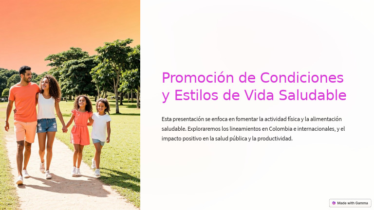 Fomento de Vida Saludable en Colombia | PDF