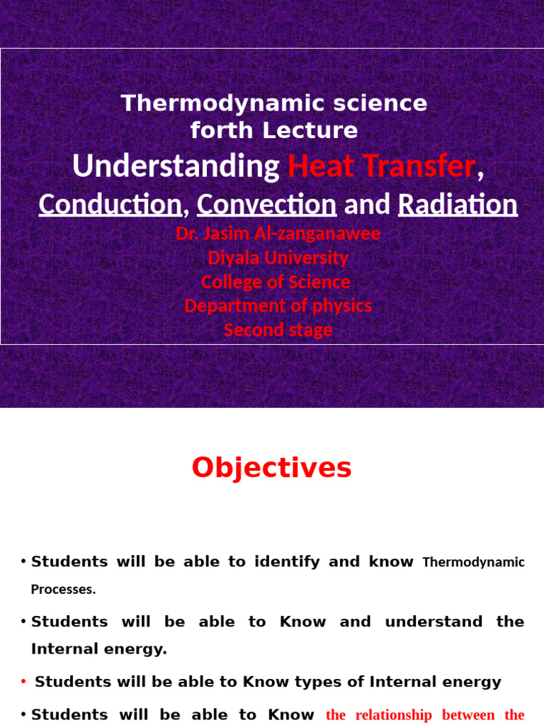 Forth Thermodynamic Lecture | PDF