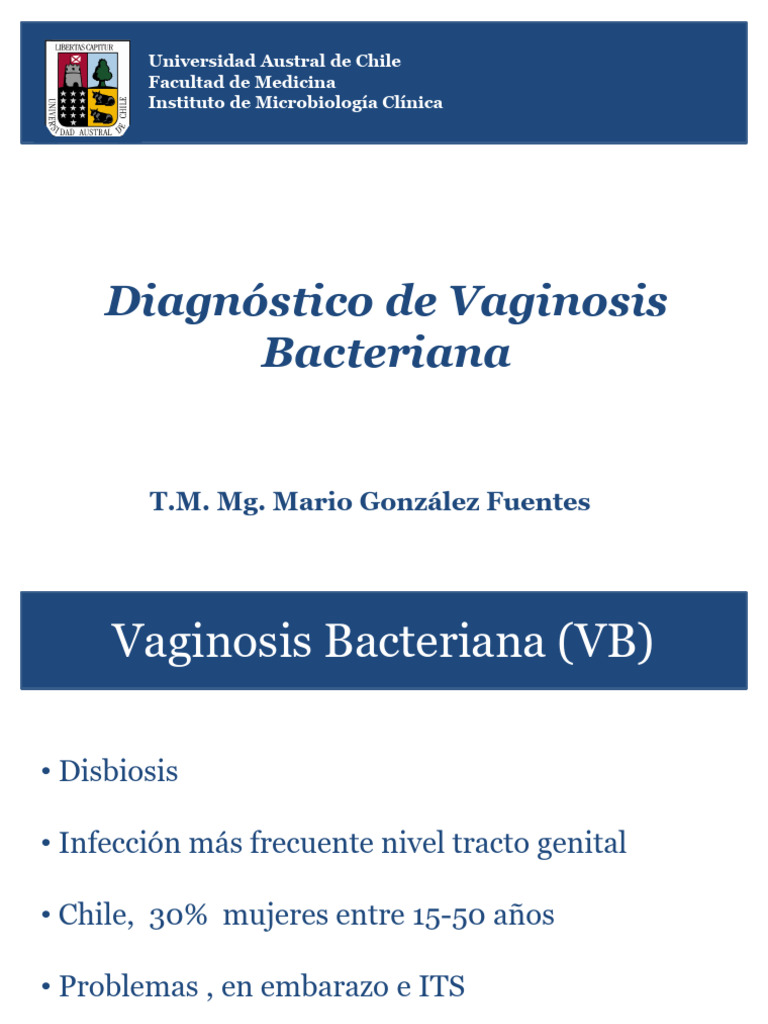 Diagnóstico y Tratamiento de Vaginosis Bacteriana | PDF | Especialidades Medicas | Vagina