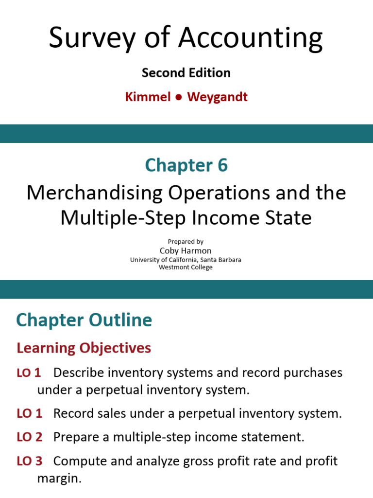 ch06 Merchandising and The Multiple Step Income Statement | PDF ...