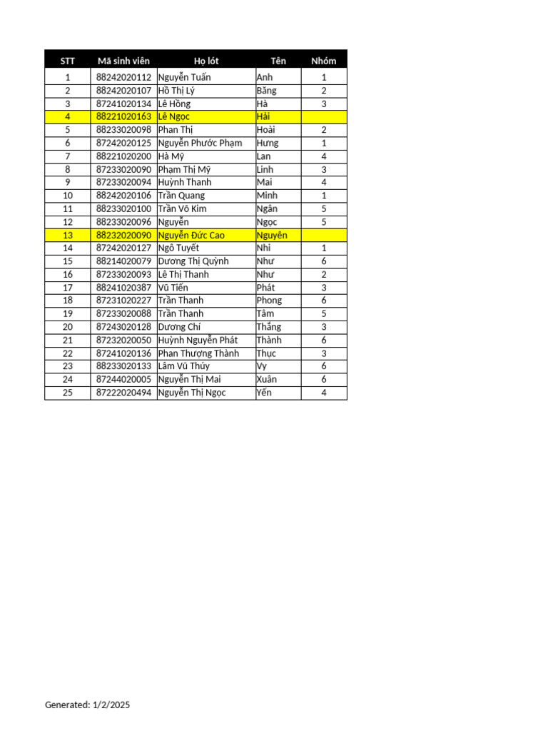 Toi Thu 5 - PTKD 1-2025 - Nhom Va Thuyet Trinh | PDF