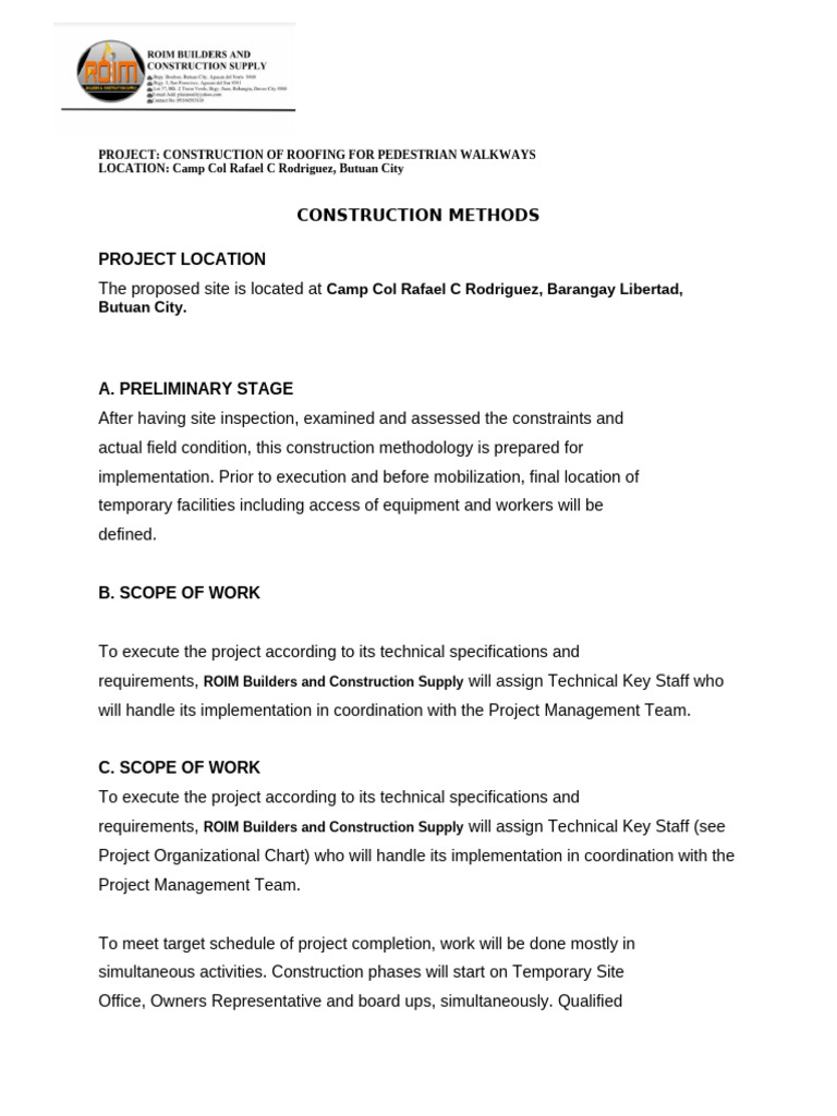 CONSTRUCTION METHOD | PDF | Project Management