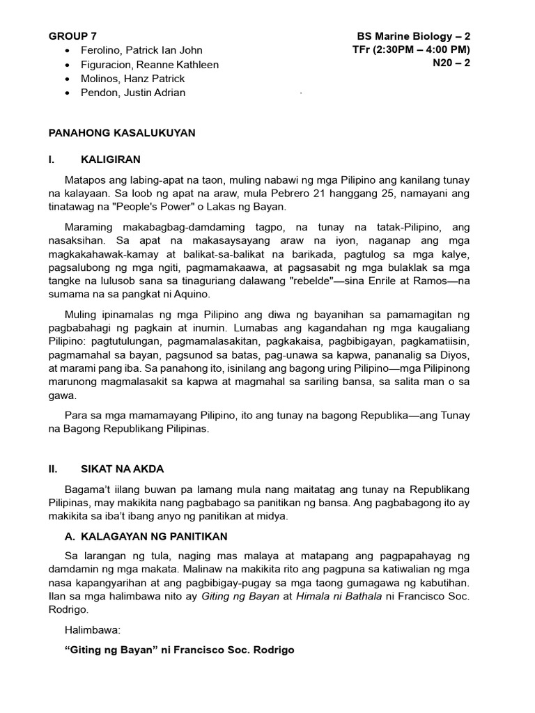 Group7 Kasalukuyan | PDF