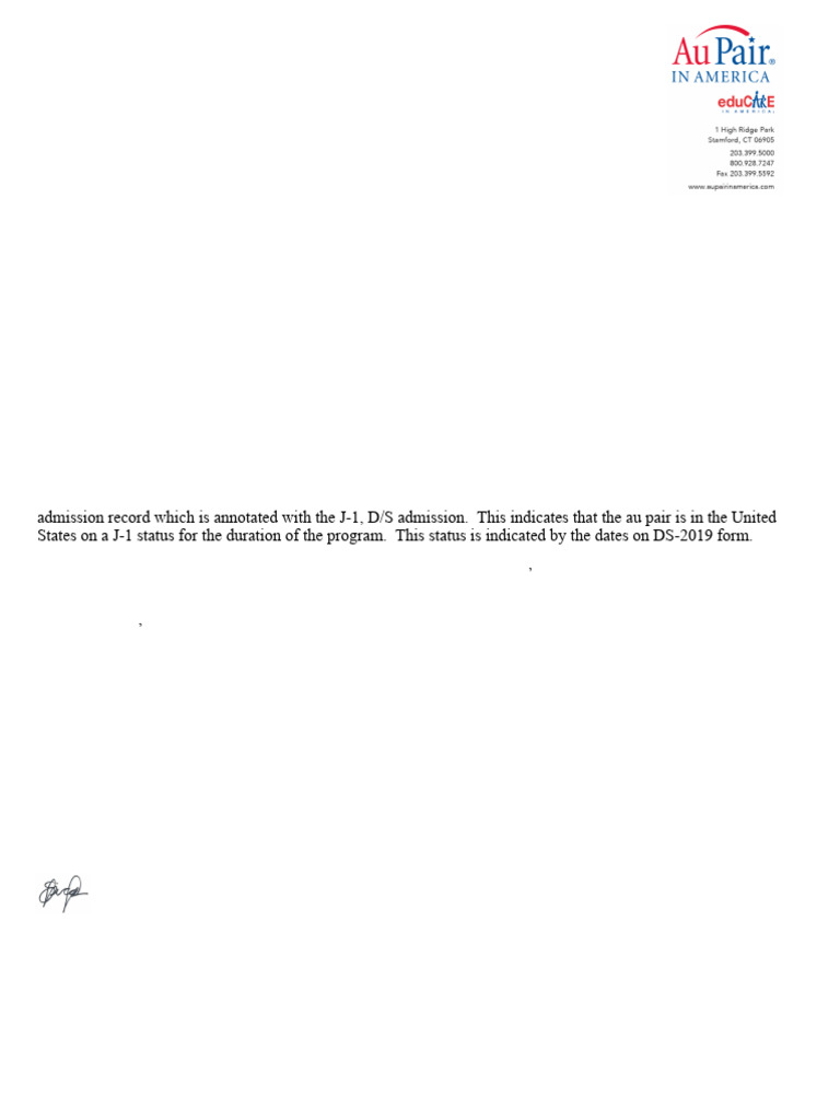 Dept of State Letter | PDF