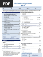 MNA Spanish | PDF | Nutrición | Dieta y nutrición