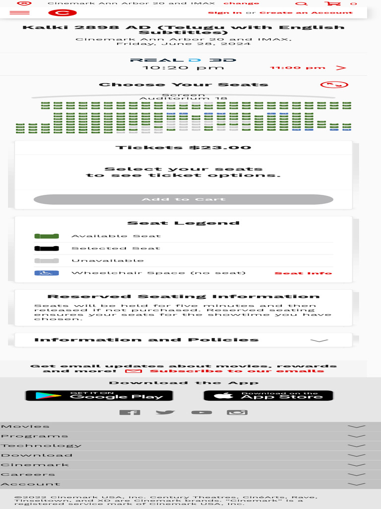 Kalki 2898 AD Tickets at Cinemark IMAX | PDF