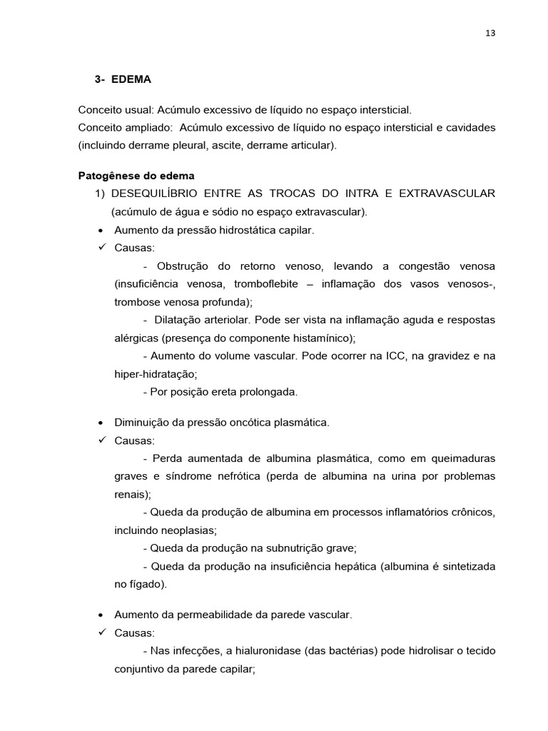 Entendendo o Edema: Causas e Tipos | PDF | Edema | Sistema linfático