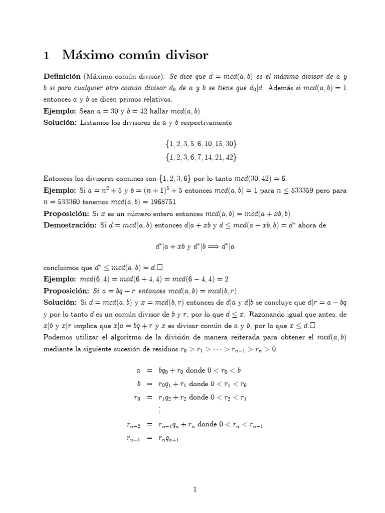 04 MCD | PDF | Aritmética | Matemática Elemental