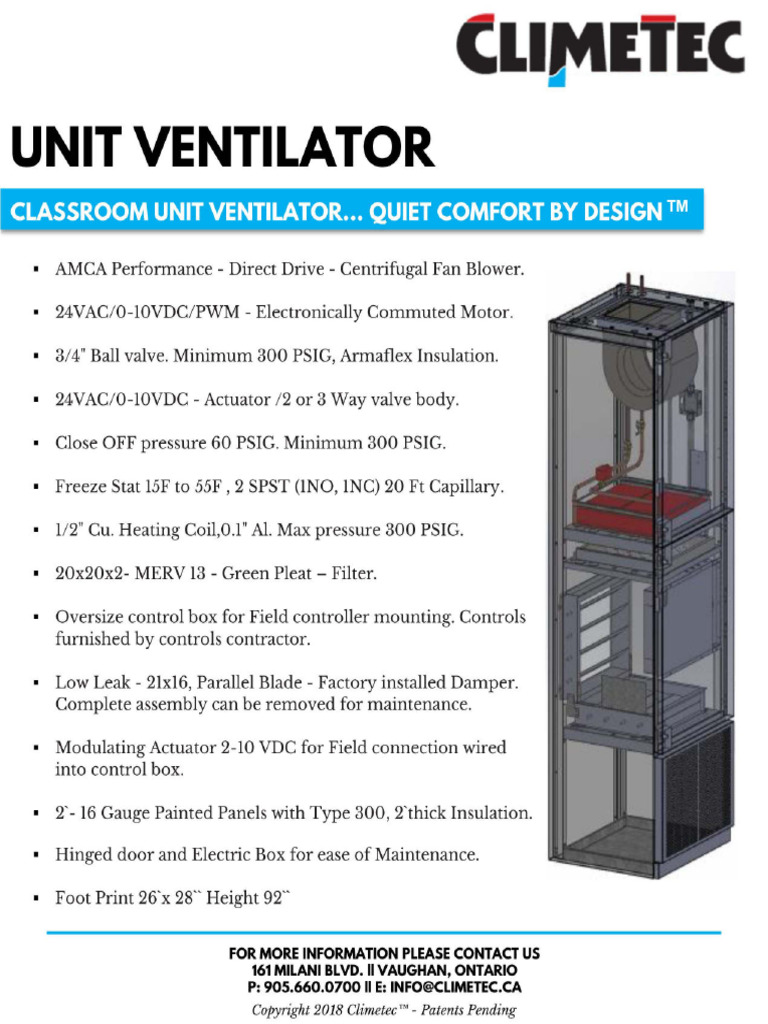 Unit Ventilator | PDF