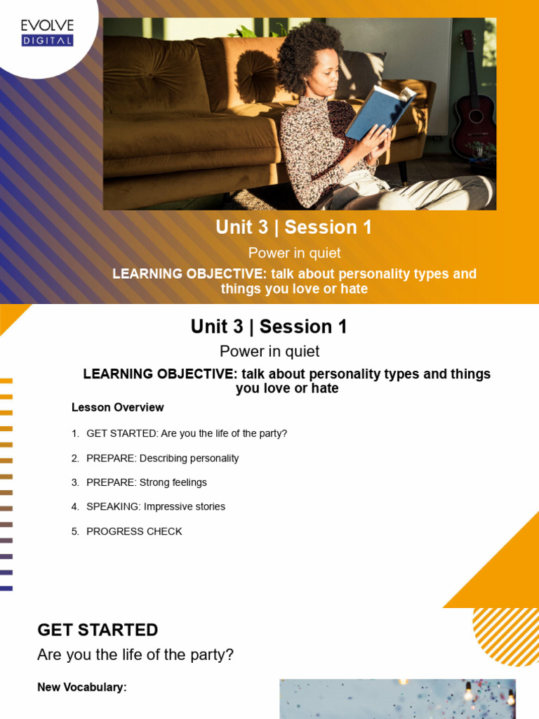 Unit 3 - Session 1: Power in Quiet | PDF | Extraversion And Introversion | Linguistics