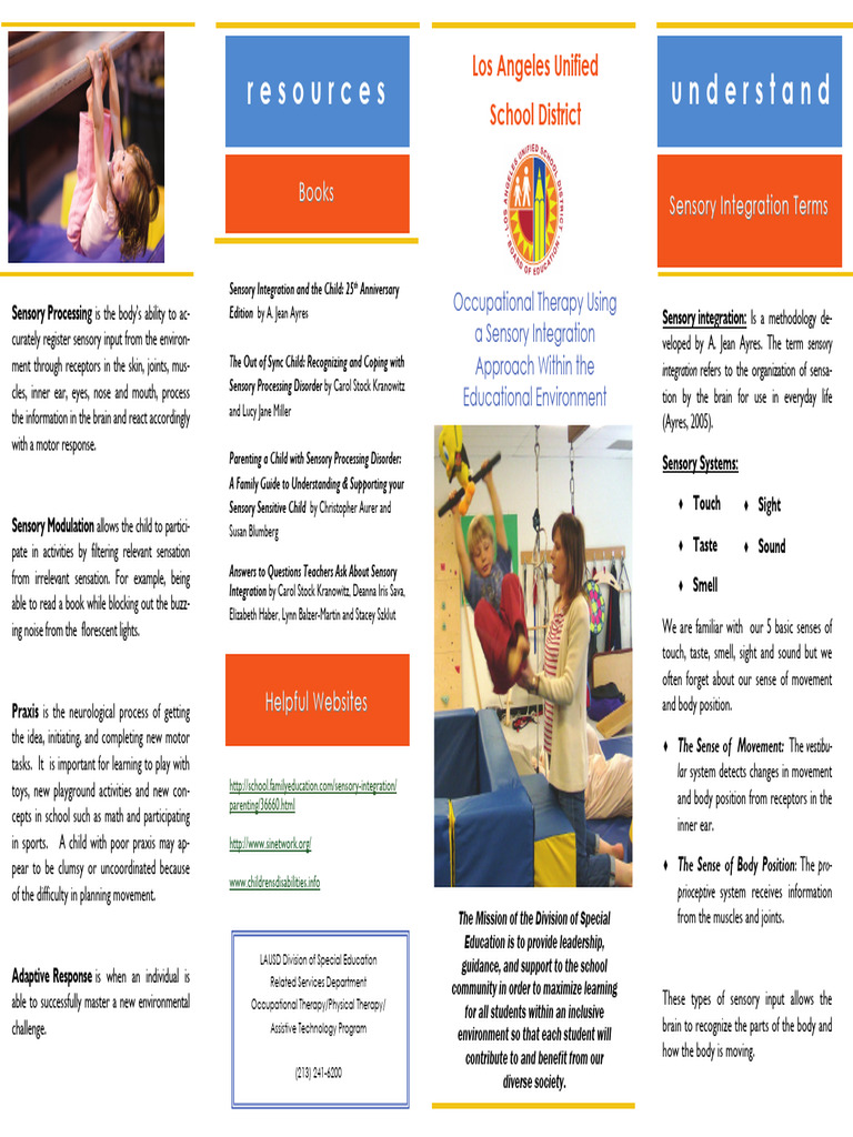 Occupational Therapy Sensory Integration Approach | PDF | Senses ...