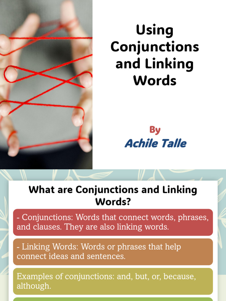 Conjunctions_and_Linking_Words_Lesson | PDF | Linguistics | Language Mechanics