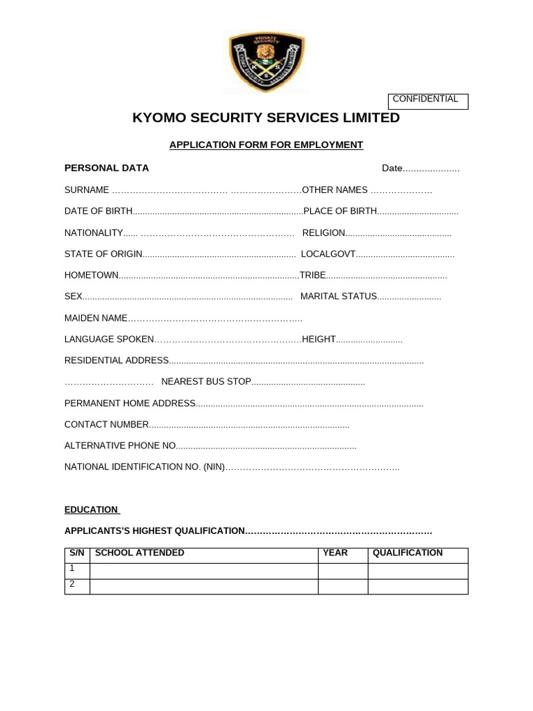 KSSL Employment Application Form | PDF | Social Ethics | Human Rights