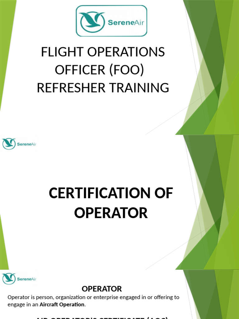 Certification of Operator | PDF | Aviation | Aircraft