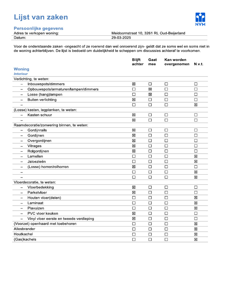 Lijst Van Zaken | PDF