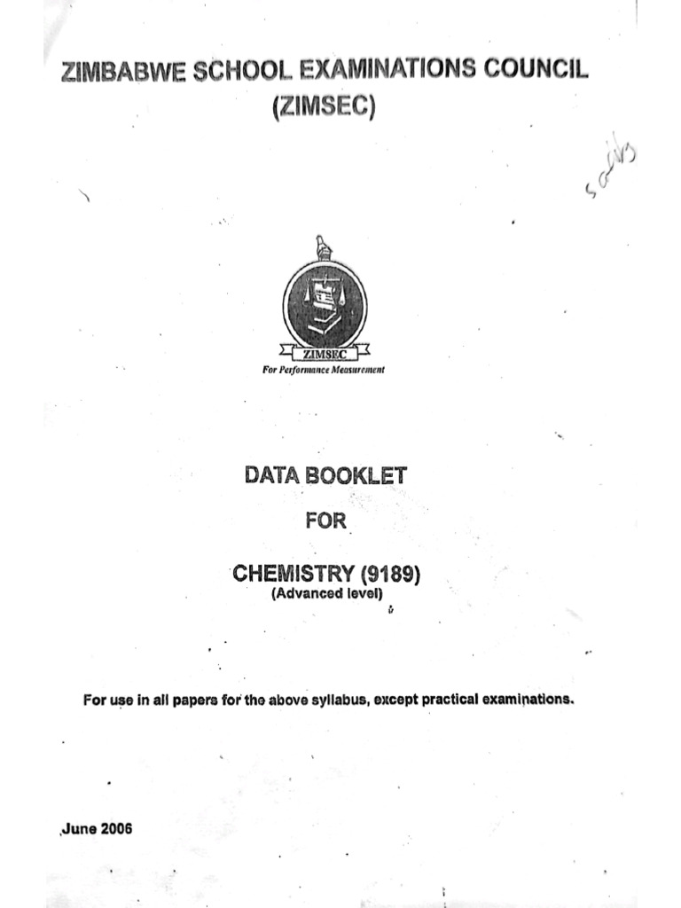 A Level Data Booklet | PDF