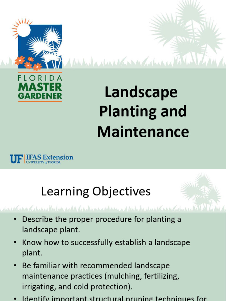 Landscape Planting and Maintenance Guide | PDF | Mulch | Irrigation