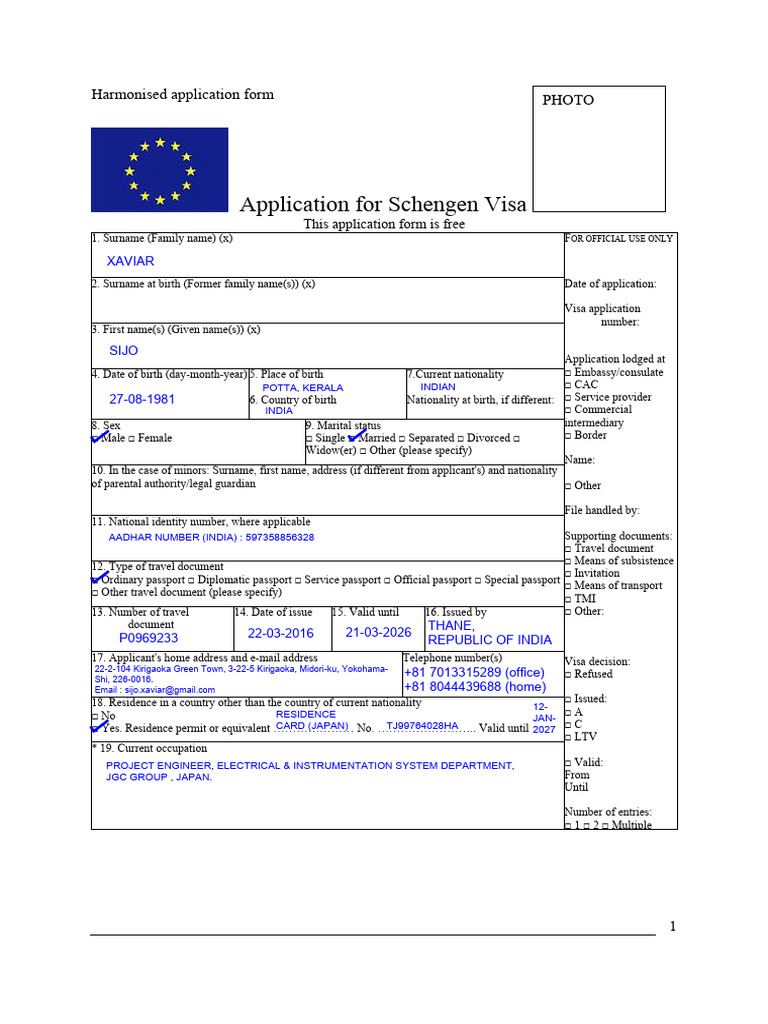 Schengen Visa Application Form Guide | PDF | Travel Visa | Passport