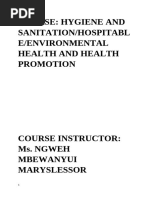 Health and Hygiene Project With Images | PDF