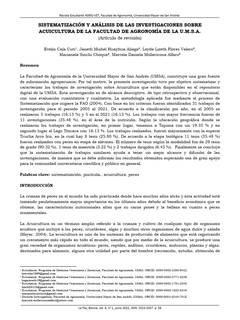 v6n1_a07 (1) | PDF | Acuicultura