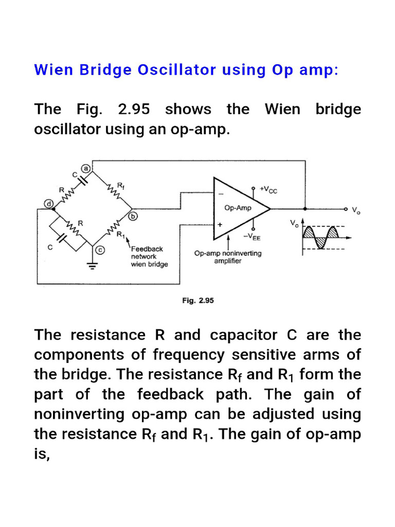 Wien Bridge Oscillator | PDF