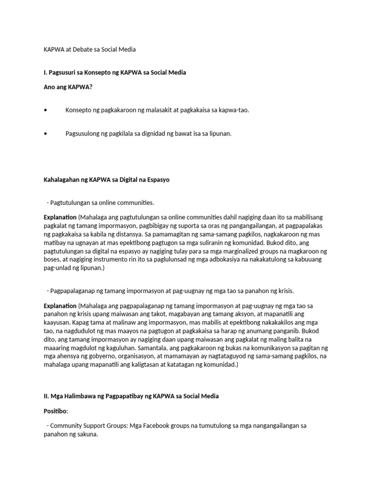 KAPWA at Debate WPS Office | PDF