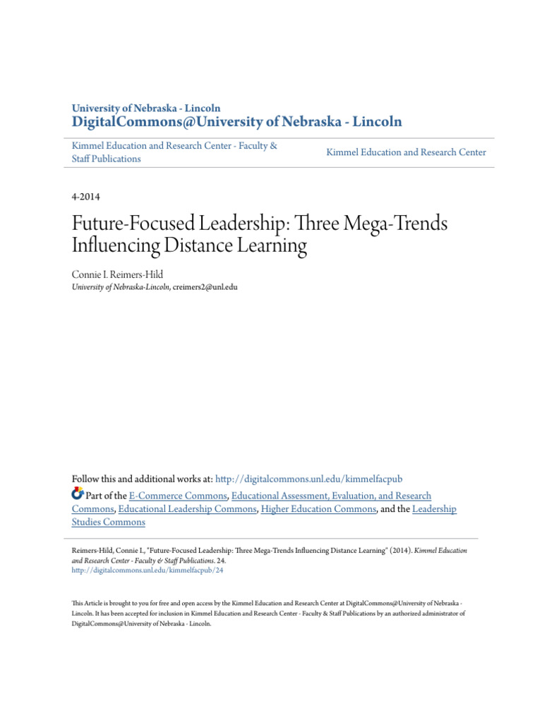 Future-Focused Leadership: Three Mega-Trends Influencing Distance ...