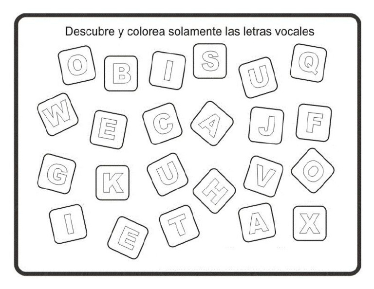 Descubre y Colorea Las Vocales | PDF