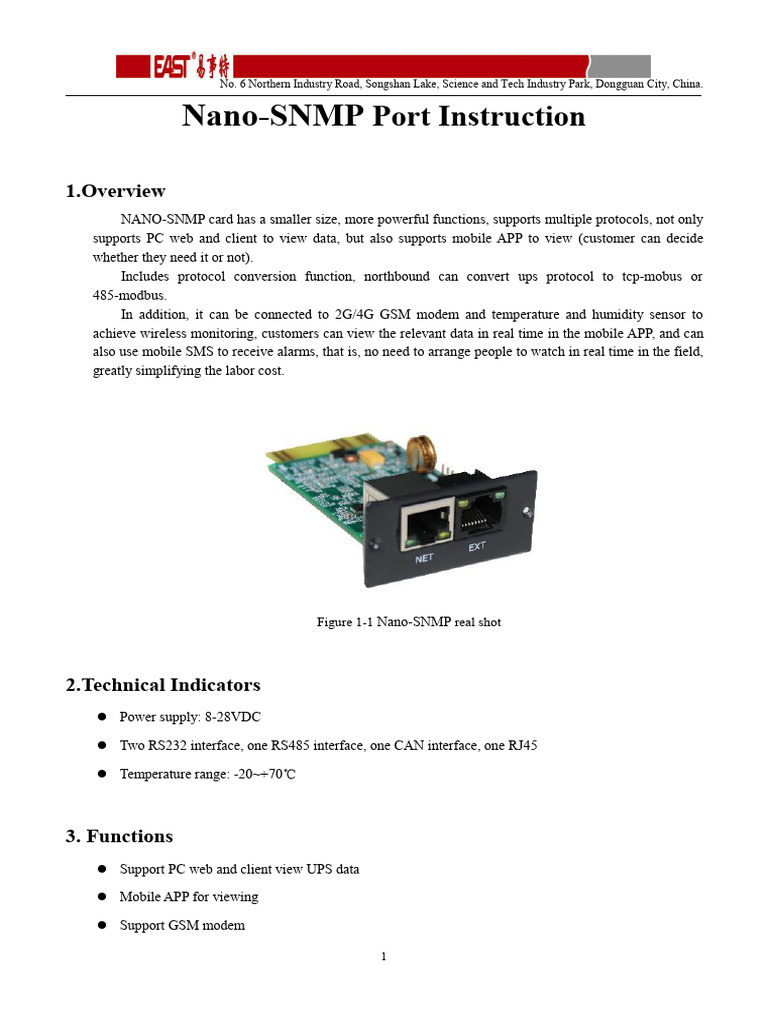1 - NANO-SNMP-Protocol Conversion Instruction | PDF | Computer ...