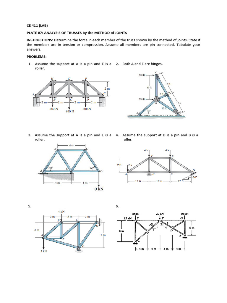 P6_ANALYSIS_OF_TRUSSES_by_the_METHOD_of_JOINTS | PDF