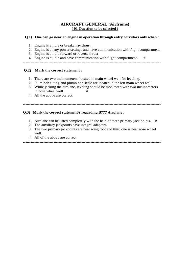 Airframe General | PDF