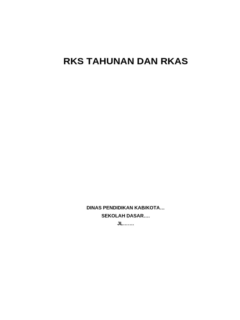 RKS Tahunan Dan RKAS | PDF