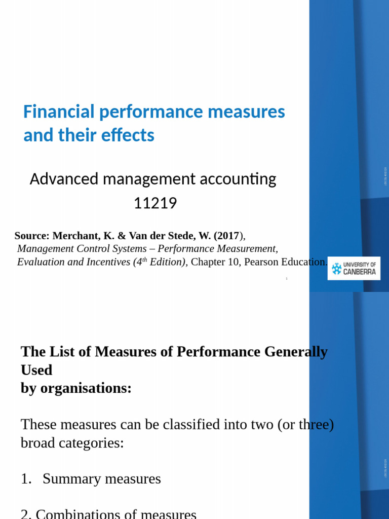Financial Performance Measures Overview | PDF | Return On Investment ...